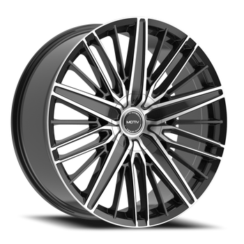 Motiv 443Mb 24x9.5 5x115 5x120 Black Machined 15mm Wheels