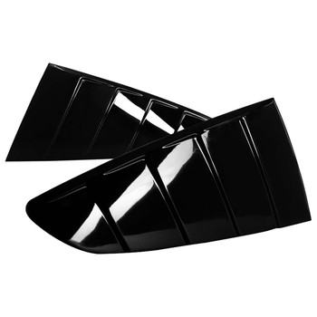 Spec-D Gloss Black Quarter Window Louvers | SPE WLUQ-MST15B