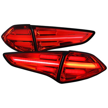 Spec-D Red LED Tail Lights w/ Chrome Housing | SPE LT-TUC15RLED-TM