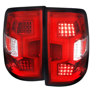 Spec-D Red LED Tail Light w/ Sequential Turn Signal & Chrome Housing ...