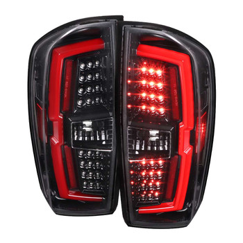 Spec-D Clear LED Tail Light w/ Black Housing | SPE LT-TAC16BKLED-TM