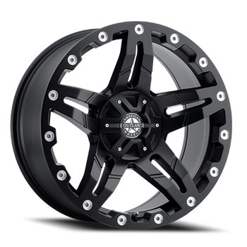 American Outlaw Revolver Wheels Rims 22x11.5 5x139.7 Gloss Black -38mm ...