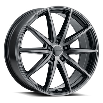 Liquid Metal Raven 18x8 5x114.3 Black Machine Dark 40 Wheels