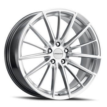 Vision Axis 473 19x8 5x108 Hyper Silver Machined 40mm Wheels