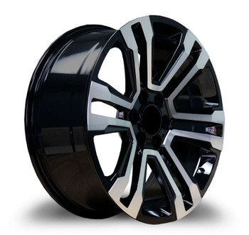Replica Wheels R668 20x9 6x139.7 Black Machined 24mm Wheels