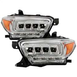 Spyder Multi-Beam High-Power LED Module Equipped Headlights - Chrome ...