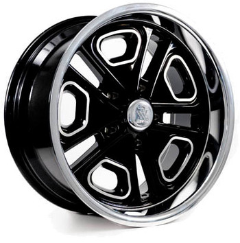 Resto R102 Del Ray Wheels Rims 17x8 5x120.65 Gloss Black Milled W ...