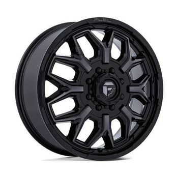 Fuel Dually D875 Flux Wheels Rims 22x8.25 8x170 Gloss Black Brush-Fc ...