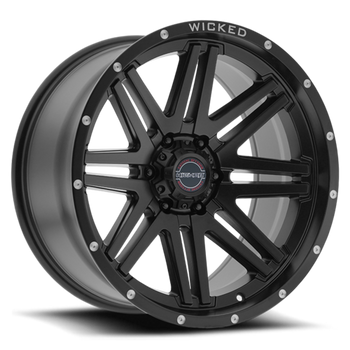 Wicked Offroad W901 Wheels Rims 20x9 6x139.7 Satin Black 0mm ...