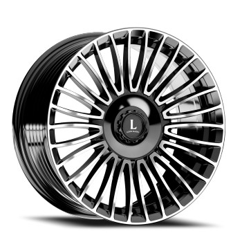 Luxxx Alloys Lux 49 22x9 5x115 5x120 Black Machine 13 Wheels
