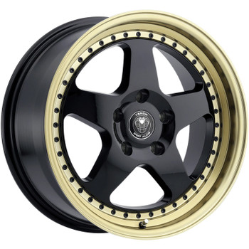 Venom 11 Wheels Rims 17x8 5x114.3 Gloss Black W/ Bronze Lip 35mm ...