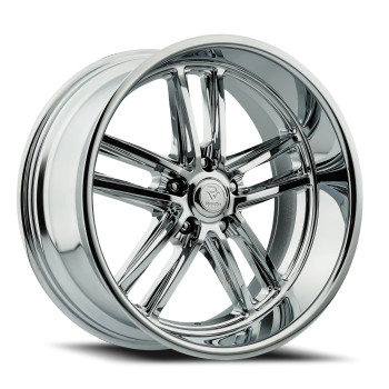 Resto R103 Maverick Wheels Rims 24x10 5x127 Chrome W/ Milled Windows ...