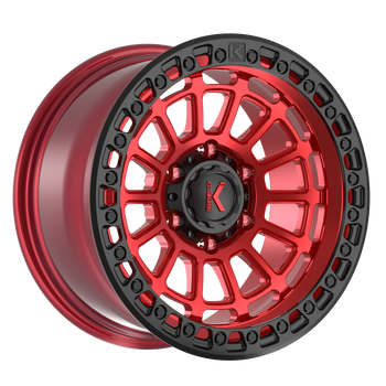 Kg1 Lifter Wheels Rims 17x9 5x127 Candy Red W/ Matte Black Ring -12mm ...