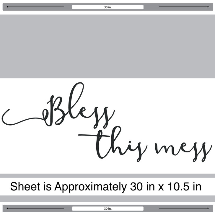 Bless this Mess Decal - Kiss Cut Bless this Mess Quote Wall Decal