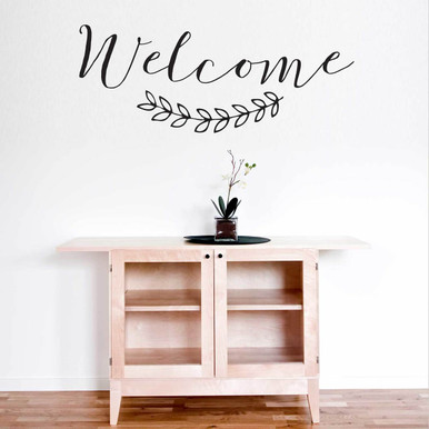 Welcome Decal - Kiss Cut Greeting Quote Wall Decal