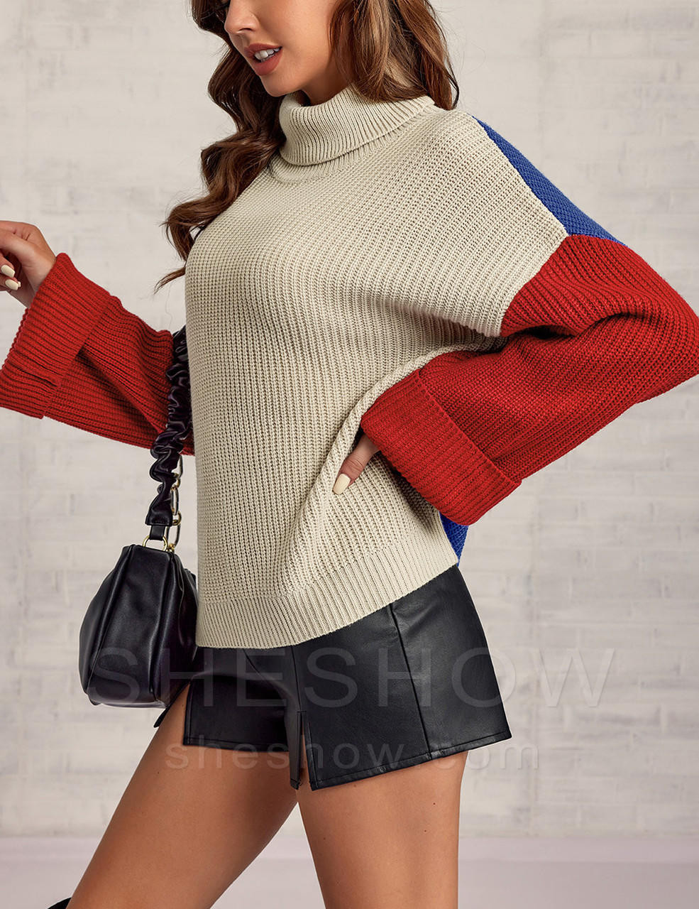 Color Block Knit Sweater