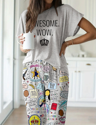 Hamilton Musical Casual Pajama Set For Women