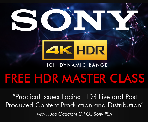 FREE SONY HDR MASTER CLASS - Omega Broadcast & Cinema