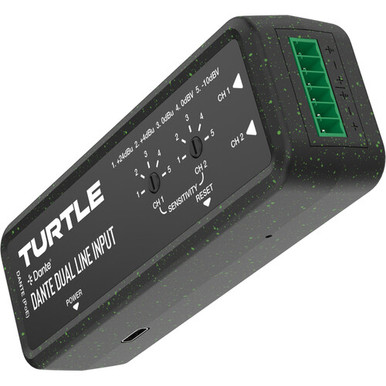 Turtle AV Dual-Channel Analog Euroblock Line Input to Dante Output Adapter