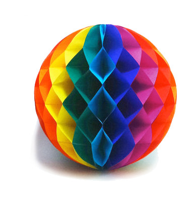 12 Inch Rainbow Gay Pride Flag Honey Comb Ball Party Banner - LGBT Gay ...