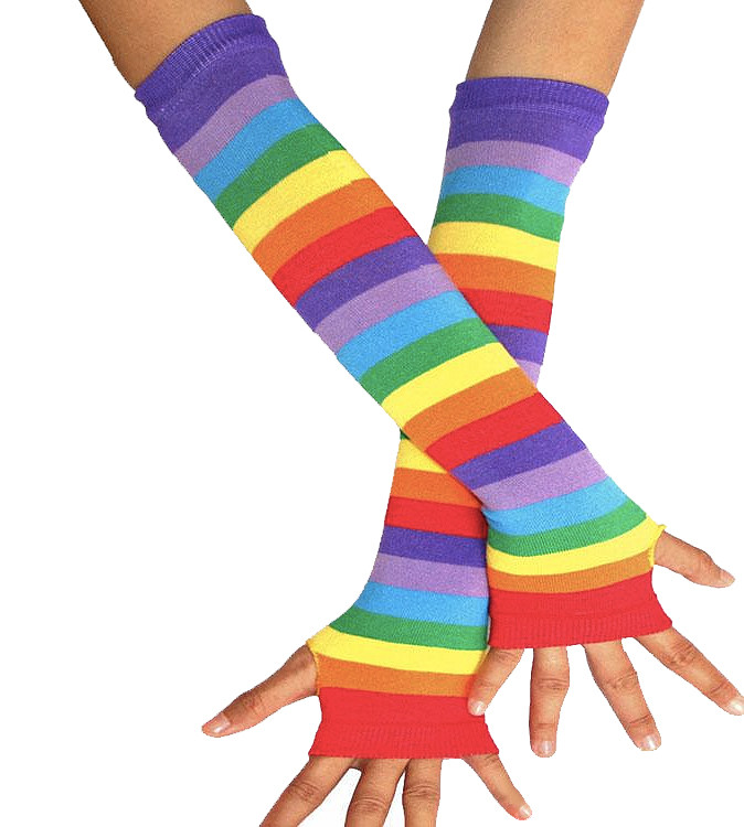 Rainbow Gay Pride Arm Warmers (Pair) - LGBT Gay and Lesbian Pride ...