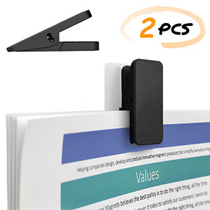 PC-BLK-2ABX | 2"L x 1"W x 0.4"T Neodymium Magnetic Paper Clip 2pack ...