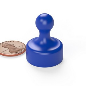 WBP250E-BLUE | 0.925" x 1-5/32" Medium Pawn Neodymium Glassboard Magnet ...