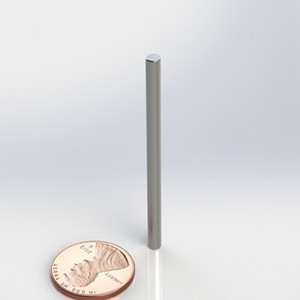 R2000A-N42-1/8" Diameter x 2" long rod magnet, Licensed NdFeB, Grade ...