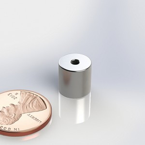 RH375C-094-N42-DM | 3/8" Dia x 3/8" Neodymium Rod Magnet With Hole ...