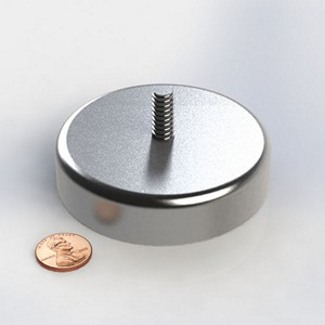 CUPM750X-616-C16-N42 | 3" Dia x 1.366" Neodymium Cup Magnet With ...