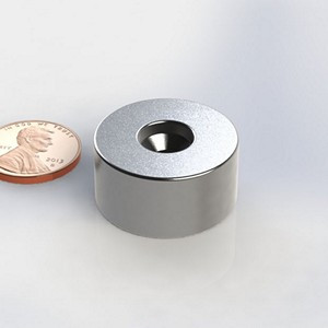 DH500H-F2 | 1" Dia x 1/2" Neodymium Disc Magnet With Countersunk ...