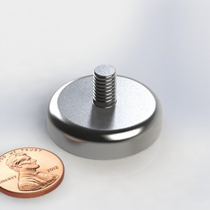 CUPM315J-240-B20 | 1-1/4" Dia x 0.555" Neodymium Cup Magnet With ...