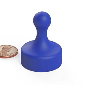 WBP250F-BLUE | 1-1/8" x 1-1/2" Large Pawn Neodymium Glassboard Magnet ...