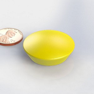 WB470J-YELLOW | 1.2" Dia x 0.468" Large Neodymium Glassboard Button ...