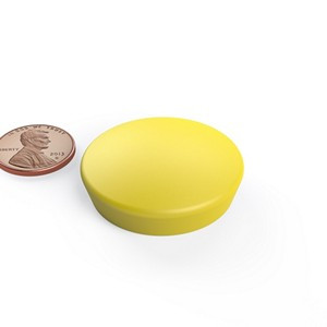 WB440K-YELLOW | 1-3/8" Dia x 0.44" Large Neodymium Encased Glassboard ...