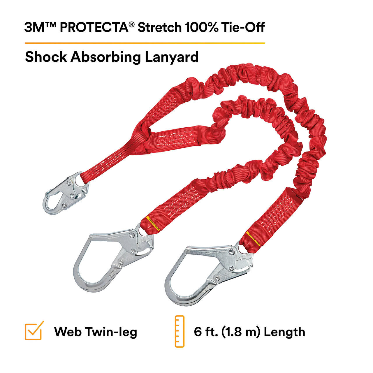 3M Protecta Pro Stretch Shock Absorbing Lanyard 1340160