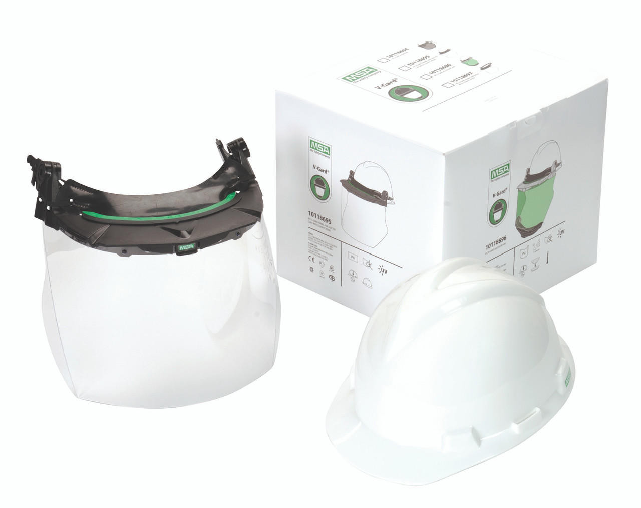 MSA Hard Cap Kit 10118695 - V-Gard - White Hard Cap - V-Gard Frame and ...