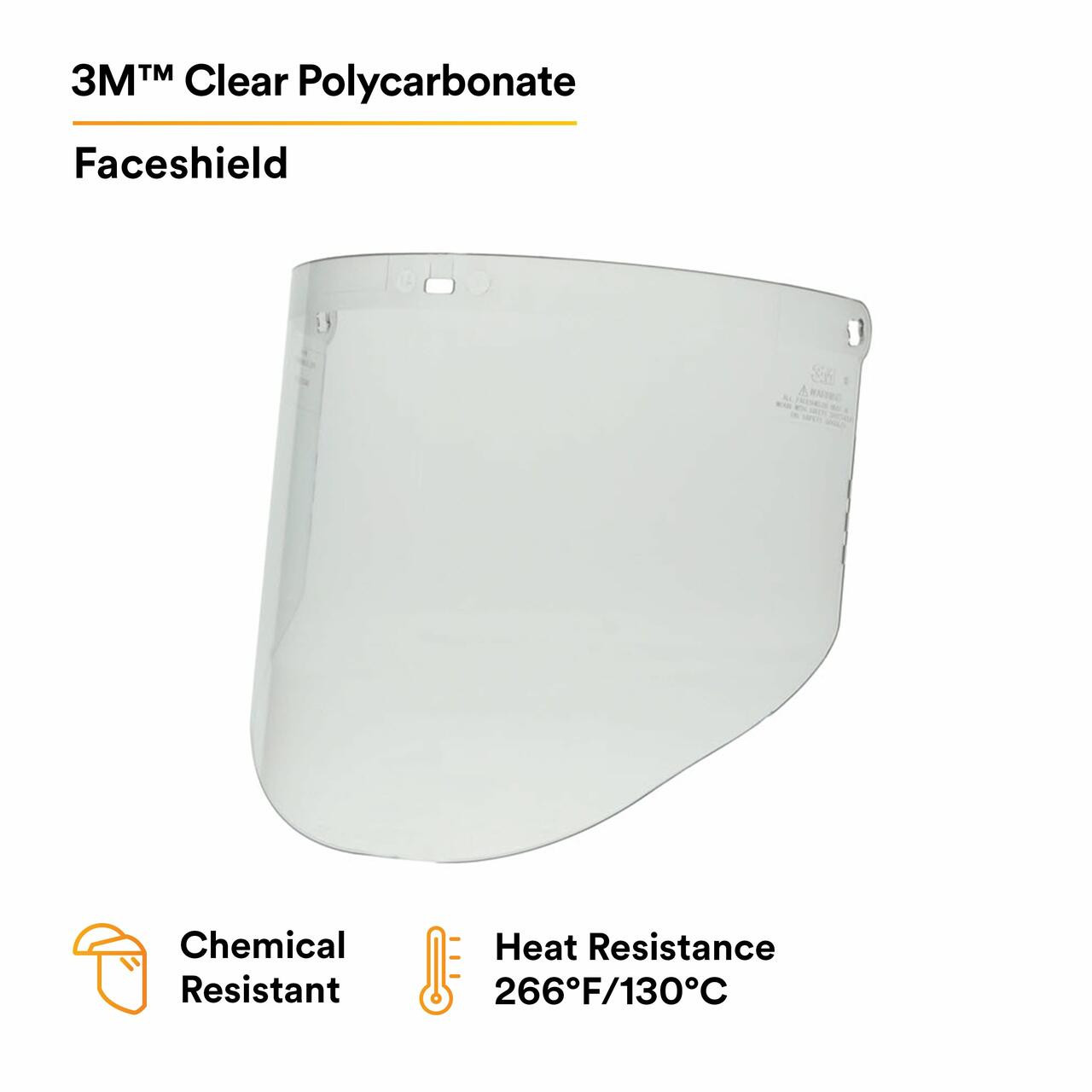 3M™ Clear Polycarbonate Faceshield WP96 - 82701-00000 - Molded - Safety ...