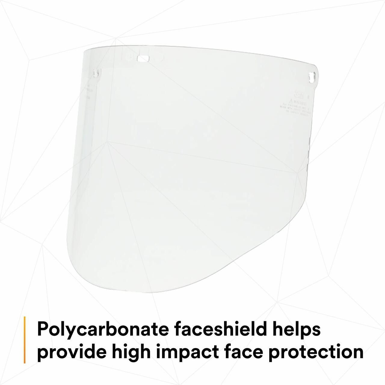 3M™ Clear Polycarbonate Faceshield WP96 - 82701-00000 - Molded - Safety ...