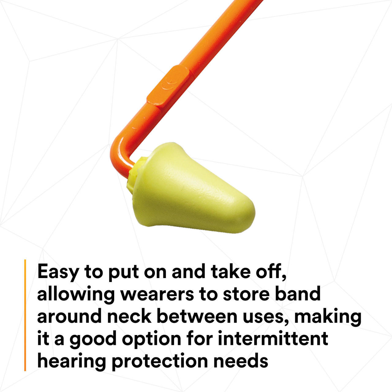 3M E-A-Rflex 28 Banded Hearing Protector 320-1000 - YellowOrange