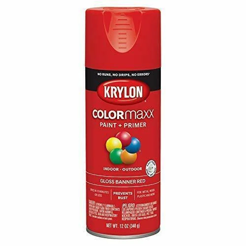 Krylon K05503007 Spray Paint K05503007 ColorMaxx Gloss Banner Red 12oz