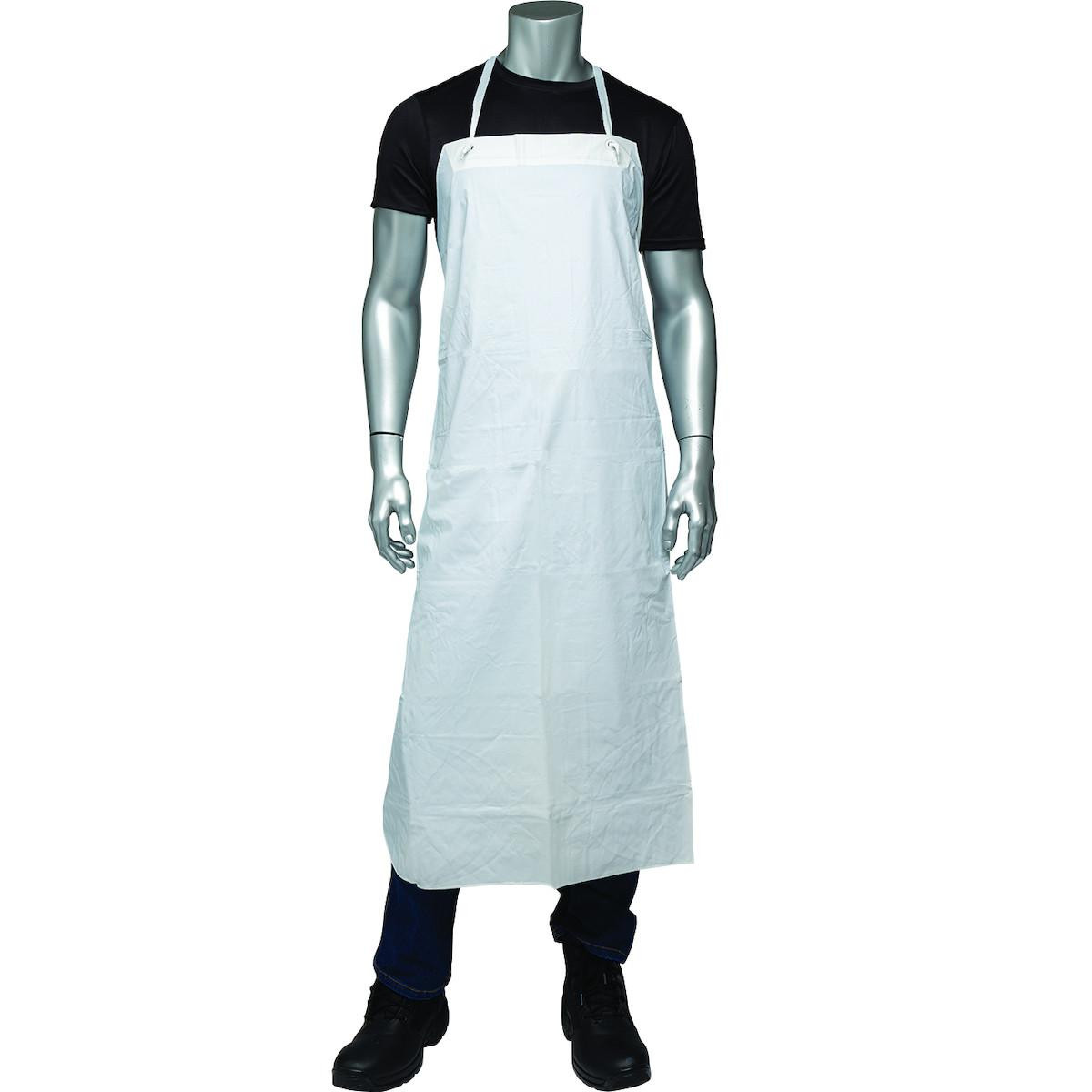 PIP UPW White Vinyl Apron - 8 mil