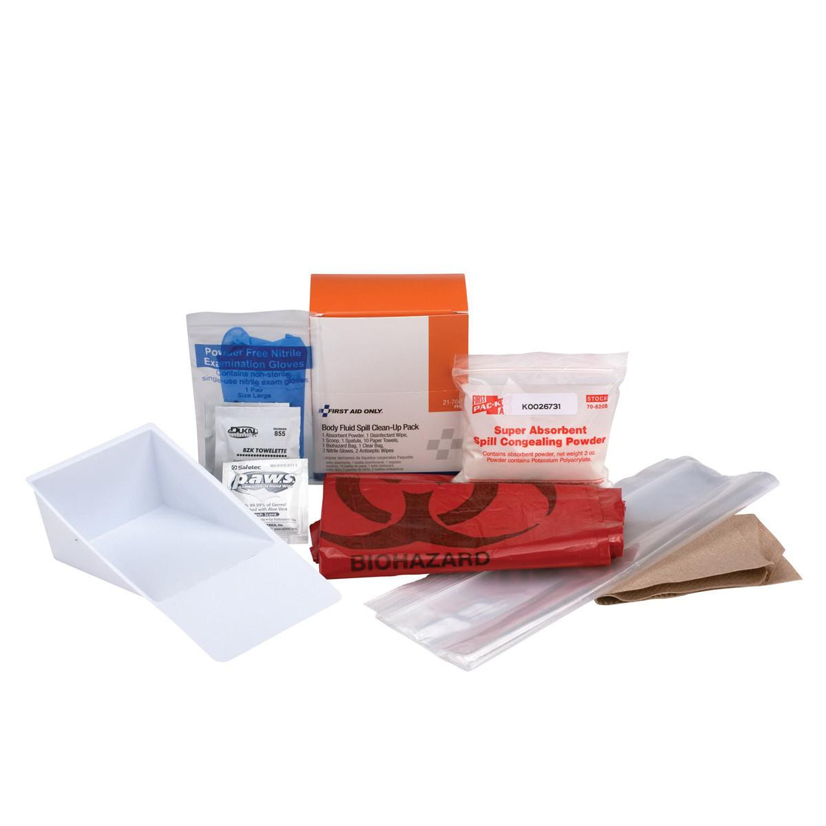 First Aid Only 21-760-001 OSHA Compliant Biohazard Cleanup Kit Personal ...