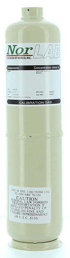 Norlab J197850LA Calibration Gas 103 Liter Propane 50% LEL Air Balance
