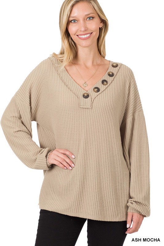 Waffle tops from Zenana are the perfect layering piece - Four Seasons ...