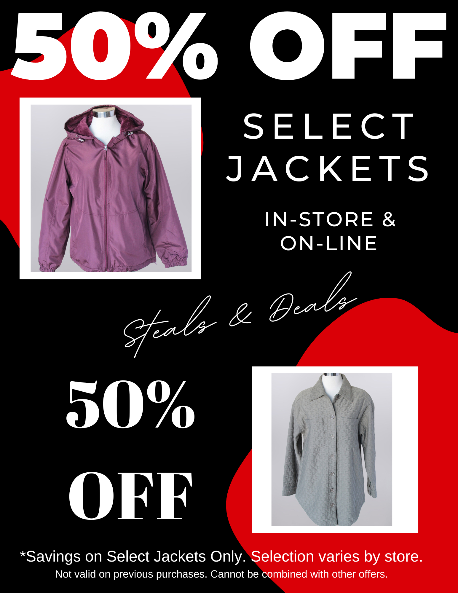 Jackets 50% off Limited Time Offer - Four Seasons Direct