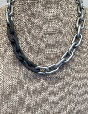 NECK TWO TONE GREY CTD CHAIN 21" - Four Seasons Direct