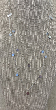 NECKLACE 2 ROW CHAIN SILVER - Four Seasons Direct