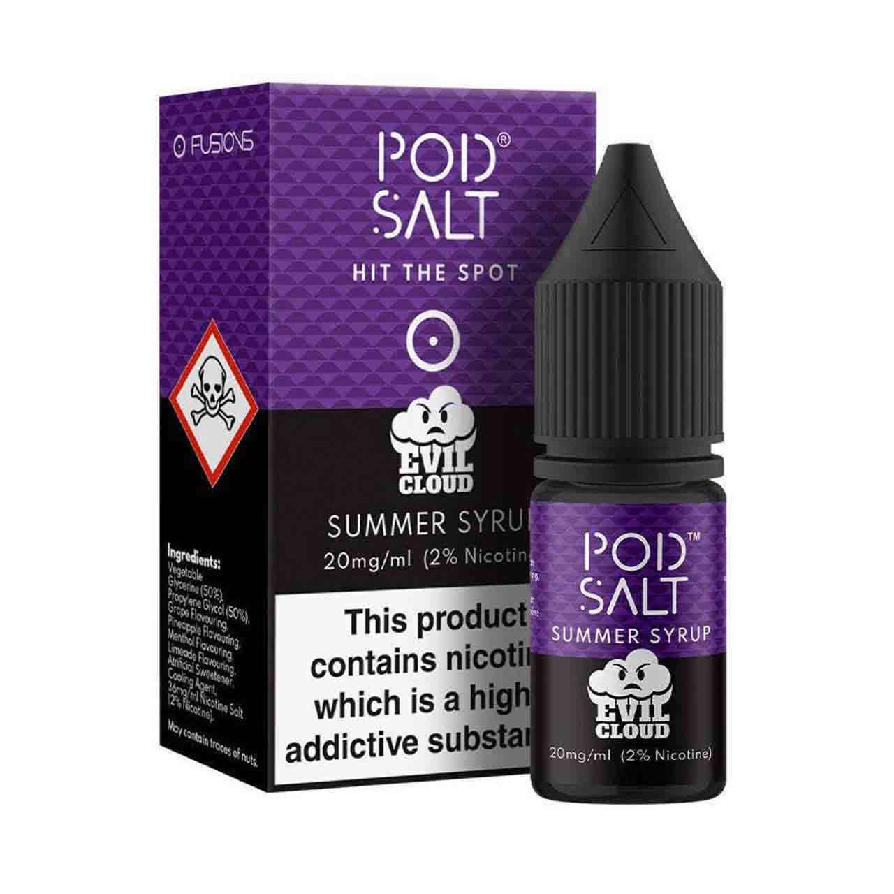 Pod Salt Summer Syrup | Nicotine Salt E-Liquid Fusion | Pure E-Liquids