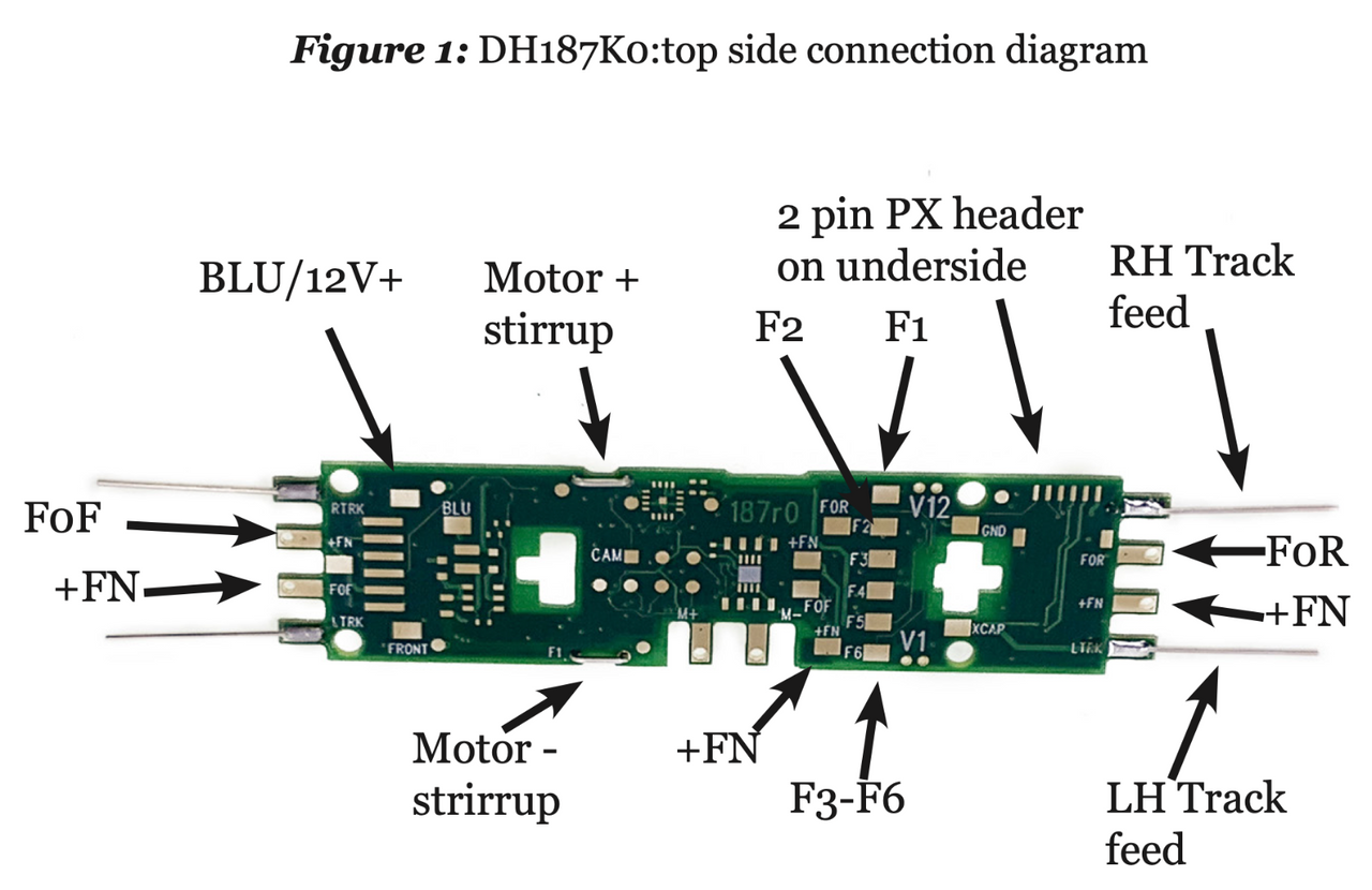 Digitrax DH187K0 DCC Mobile Decoder fits many Kato HO legacy locos ...